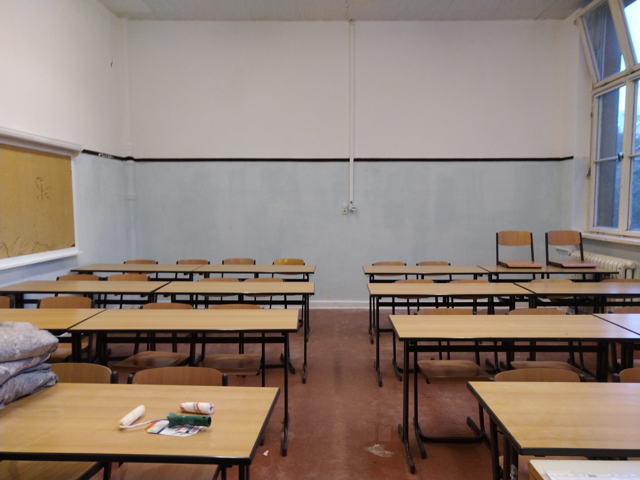 Die Klasse 9c streicht ihren Klassenraum – Fichtenblatt